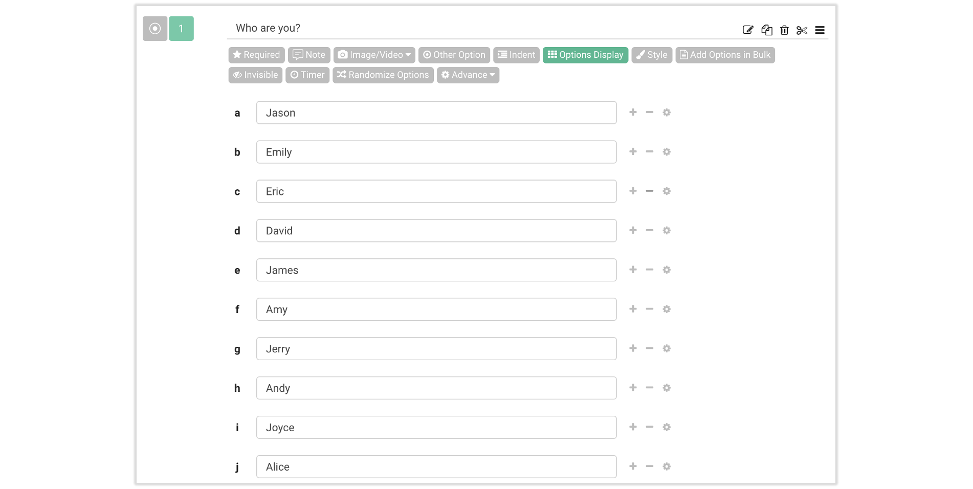 Add Questions and Options in Bulk|SurveyCake Help Center Add Questions and Options in Bulk|SurveyCake Help Center