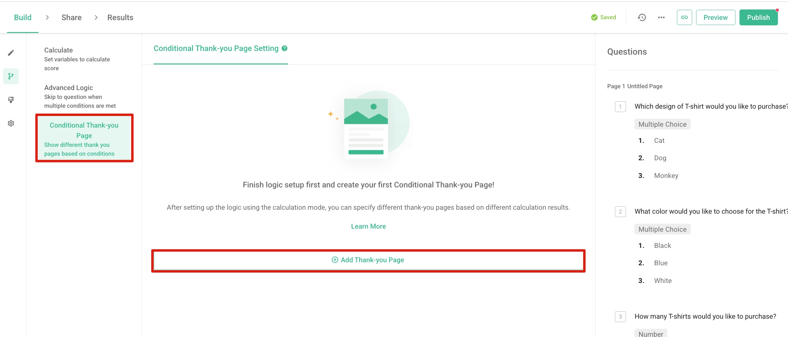 Advanced Logic｜SurveyCake Help Center