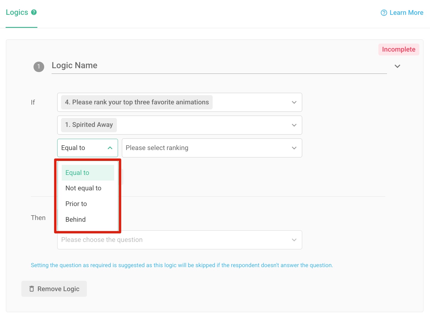 Advanced Logic｜SurveyCake Help Center