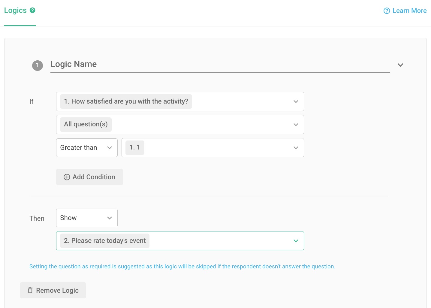 Advanced Logic｜SurveyCake Help Center