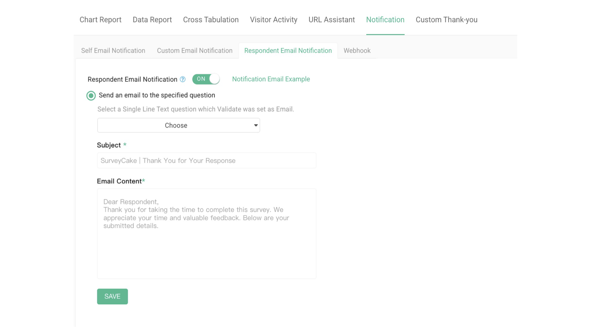 Auto Email Notification｜SurveyCake Help Center