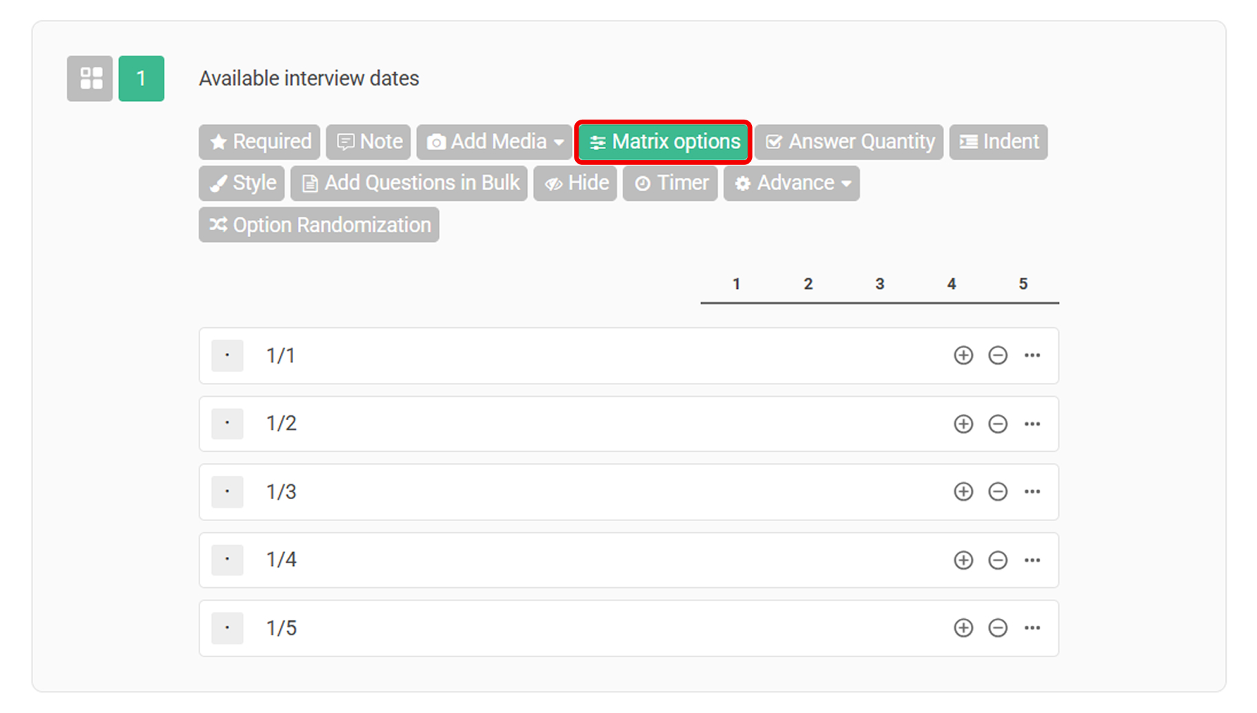 Checkbox Matrix｜SurveyCake Help Center