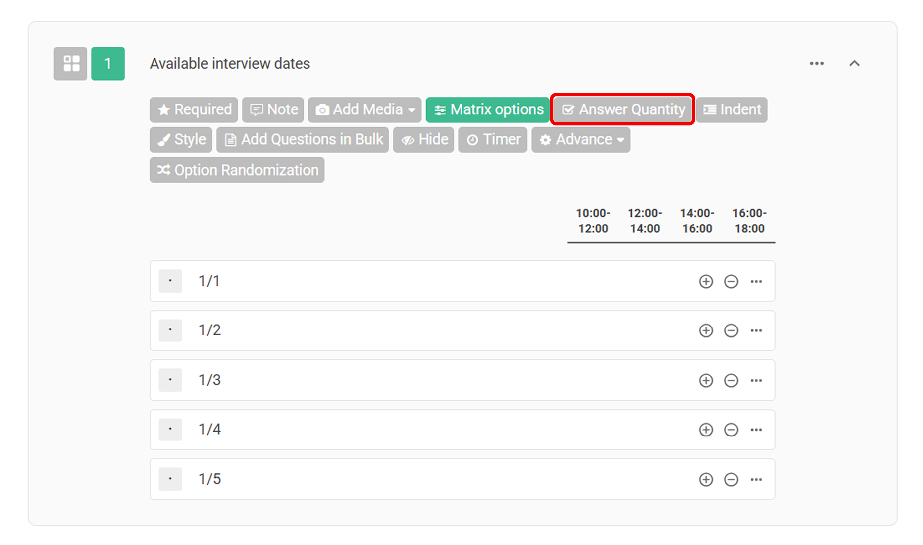 Checkbox Matrix｜SurveyCake Help Center