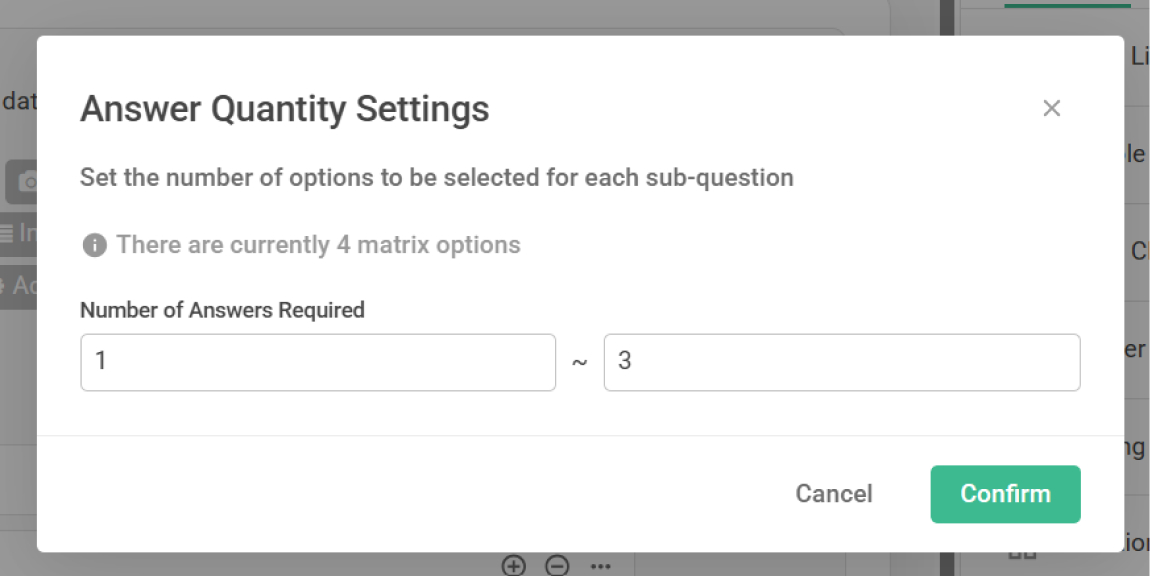 Checkbox Matrix｜SurveyCake Help Center