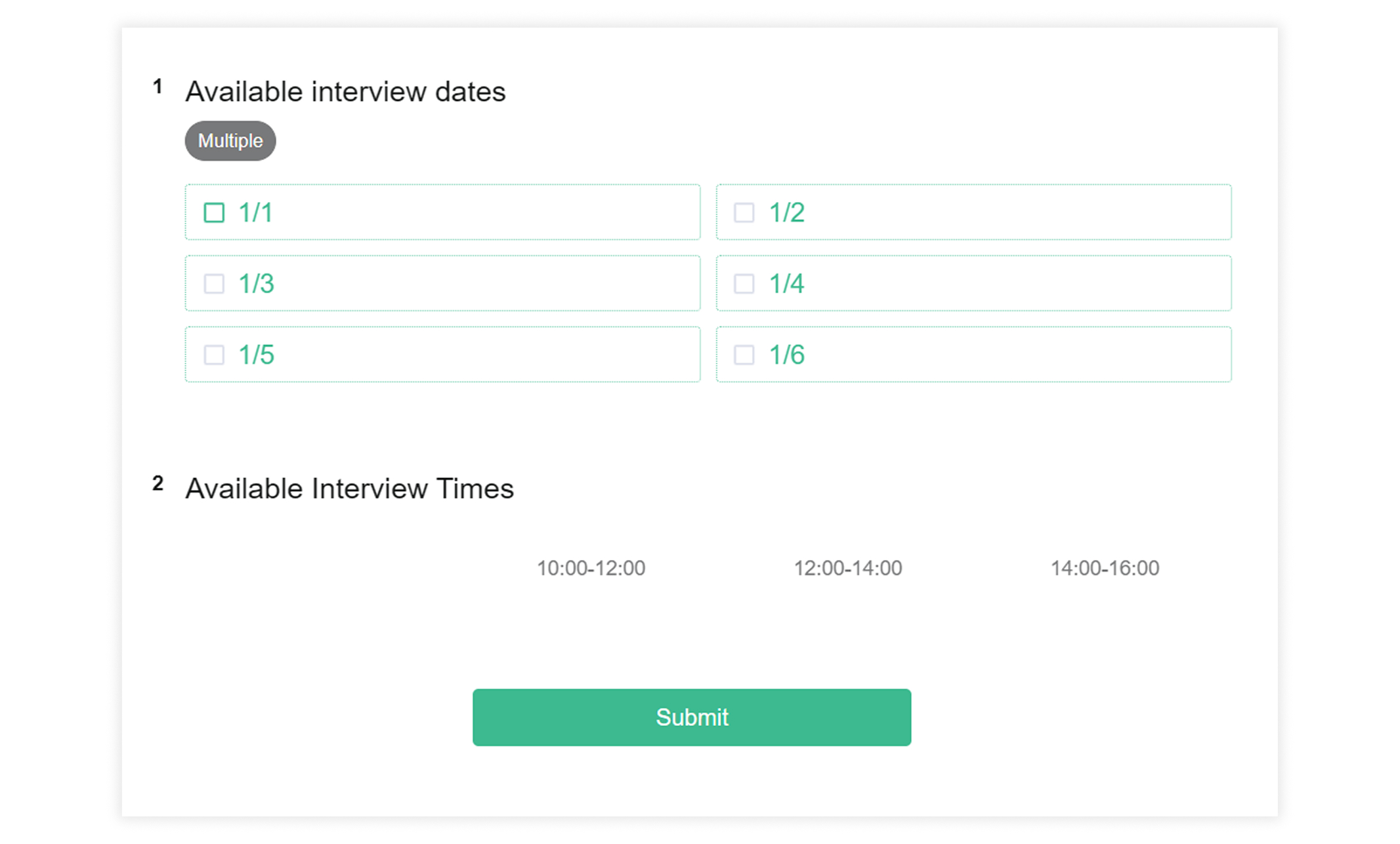 Checkbox Matrix｜SurveyCake Help Center