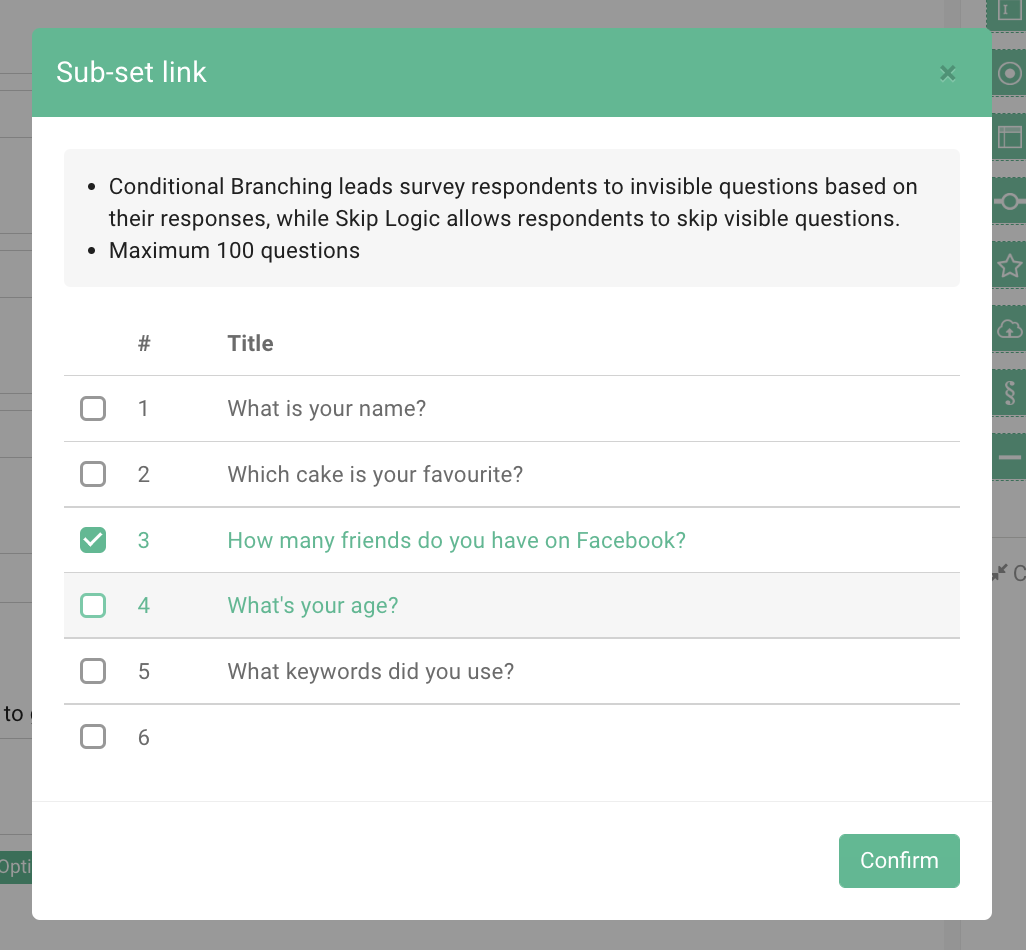 Conditional Branching｜SurveyCake Help Center