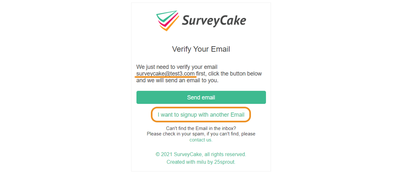 Create Account｜SurveyCake Help Center