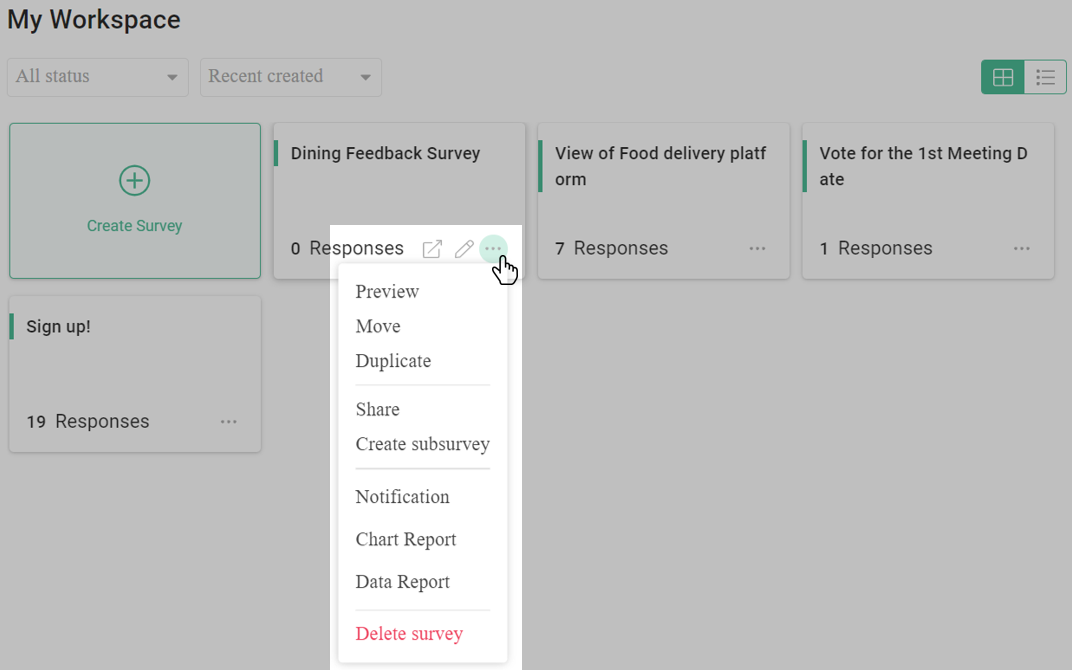 Dashboard Overview｜SurveyCake Help Center