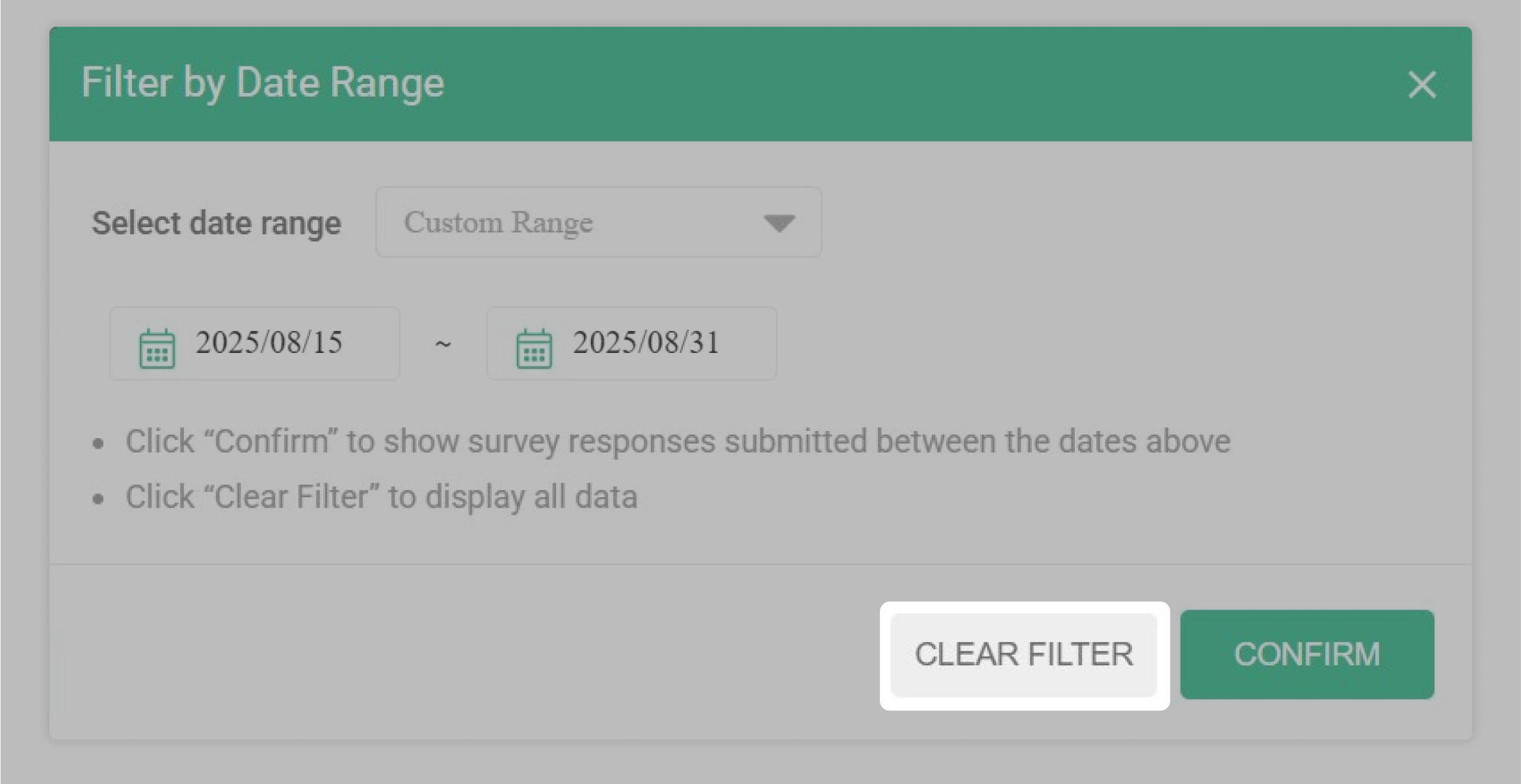 Date Filter｜SurveyCake Help Center