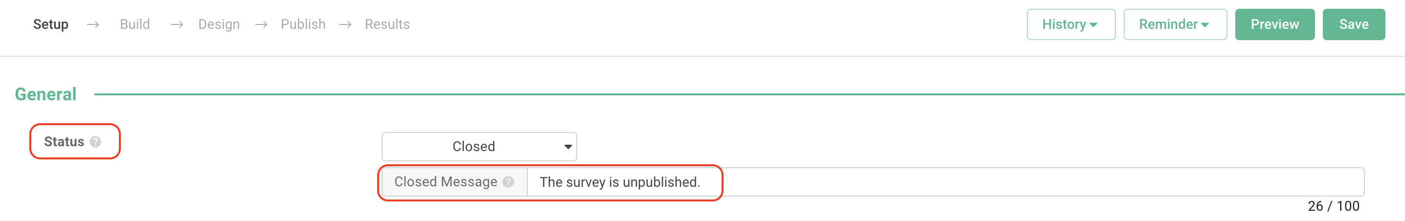 Edit Survey Closed Message｜SurveyCake Help Center