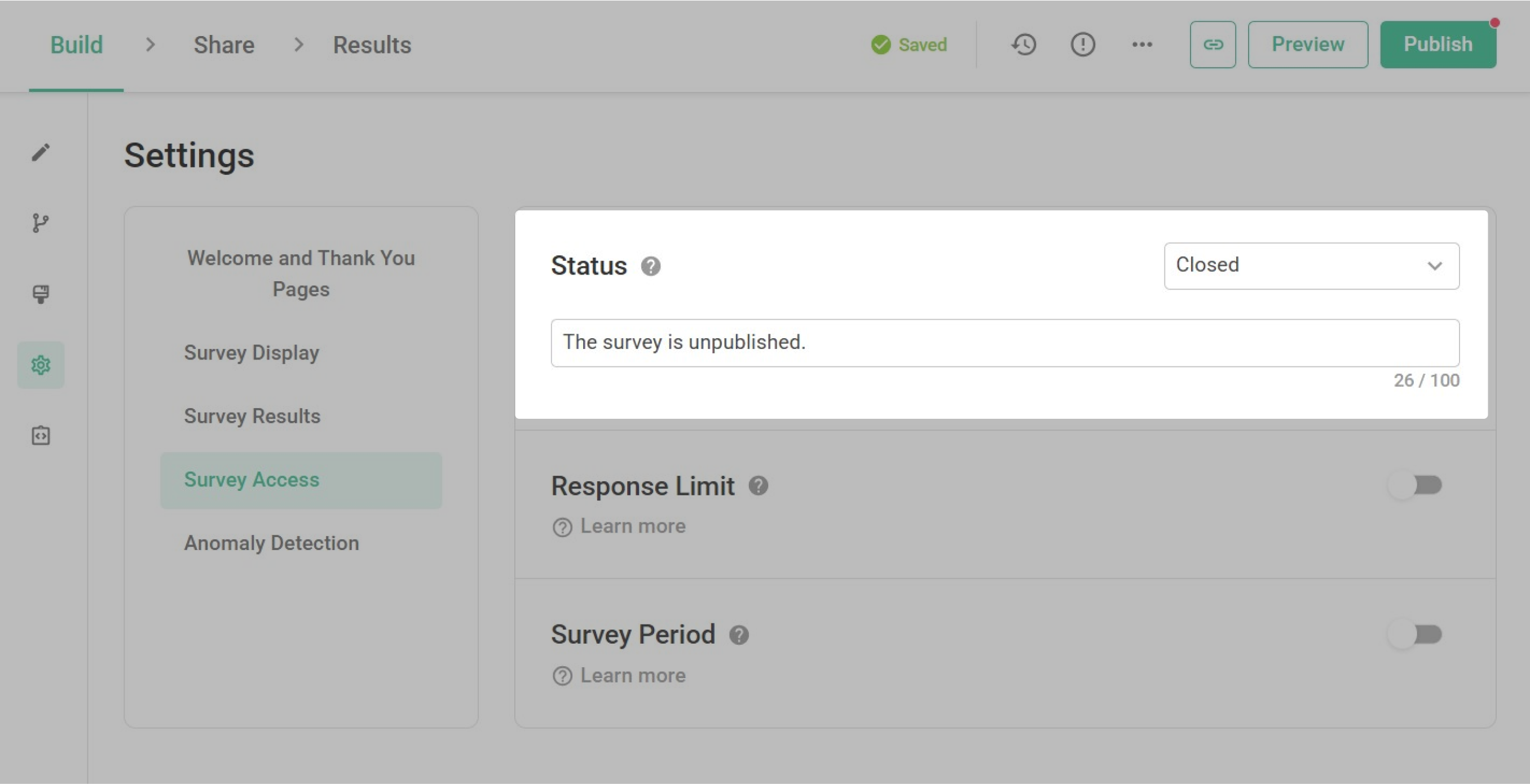 Edit Survey Closed Message｜SurveyCake Help Center
