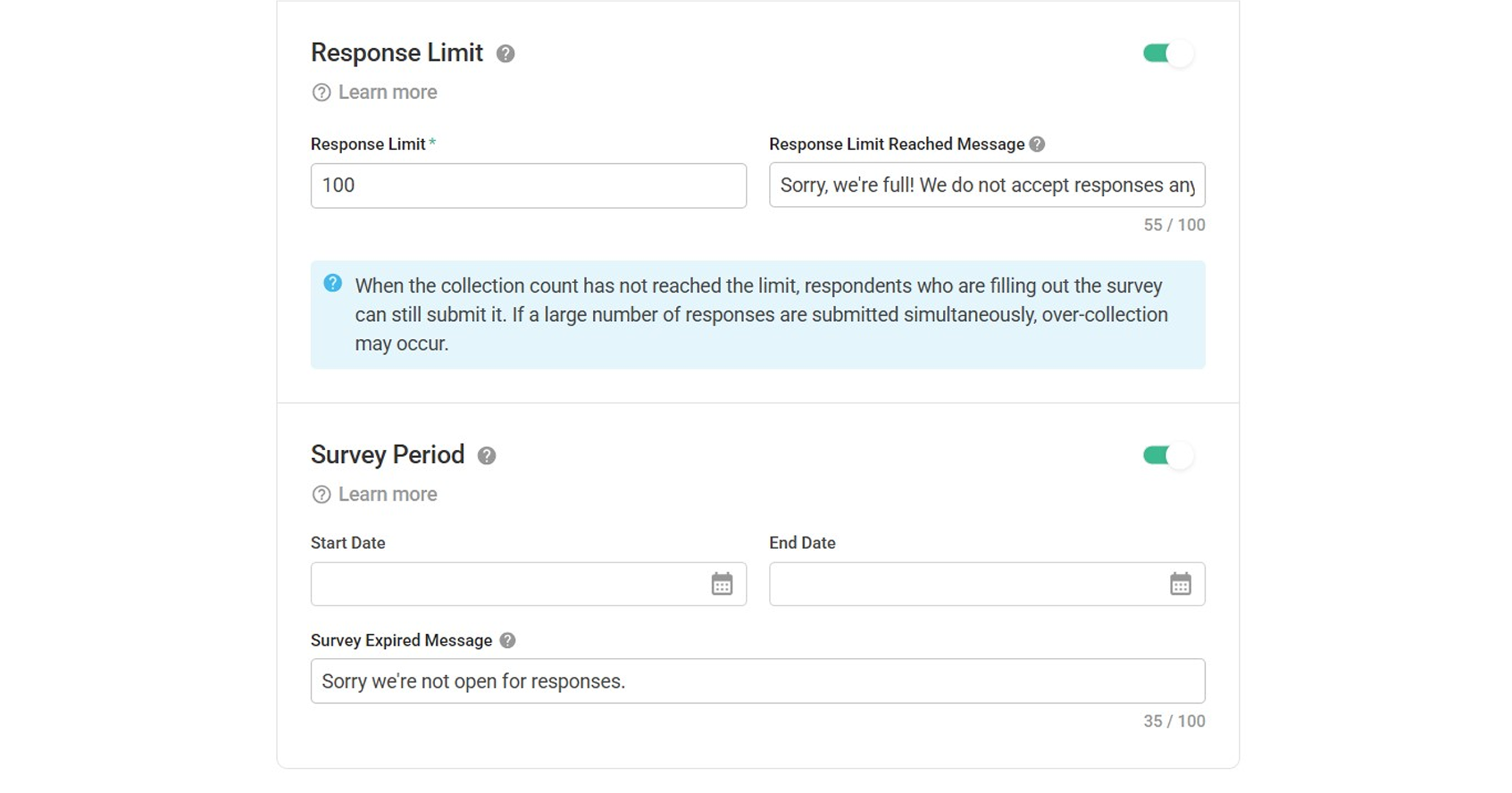 Edit Survey Closed Message｜SurveyCake Help Center