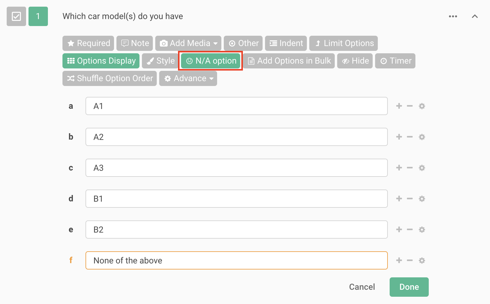 None of the Above｜SurveyCake Help Center