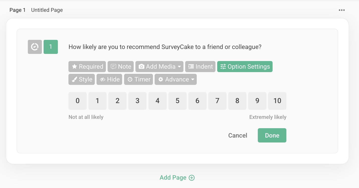 NPS (Net Promoter Score)｜SurveyCake Help Center