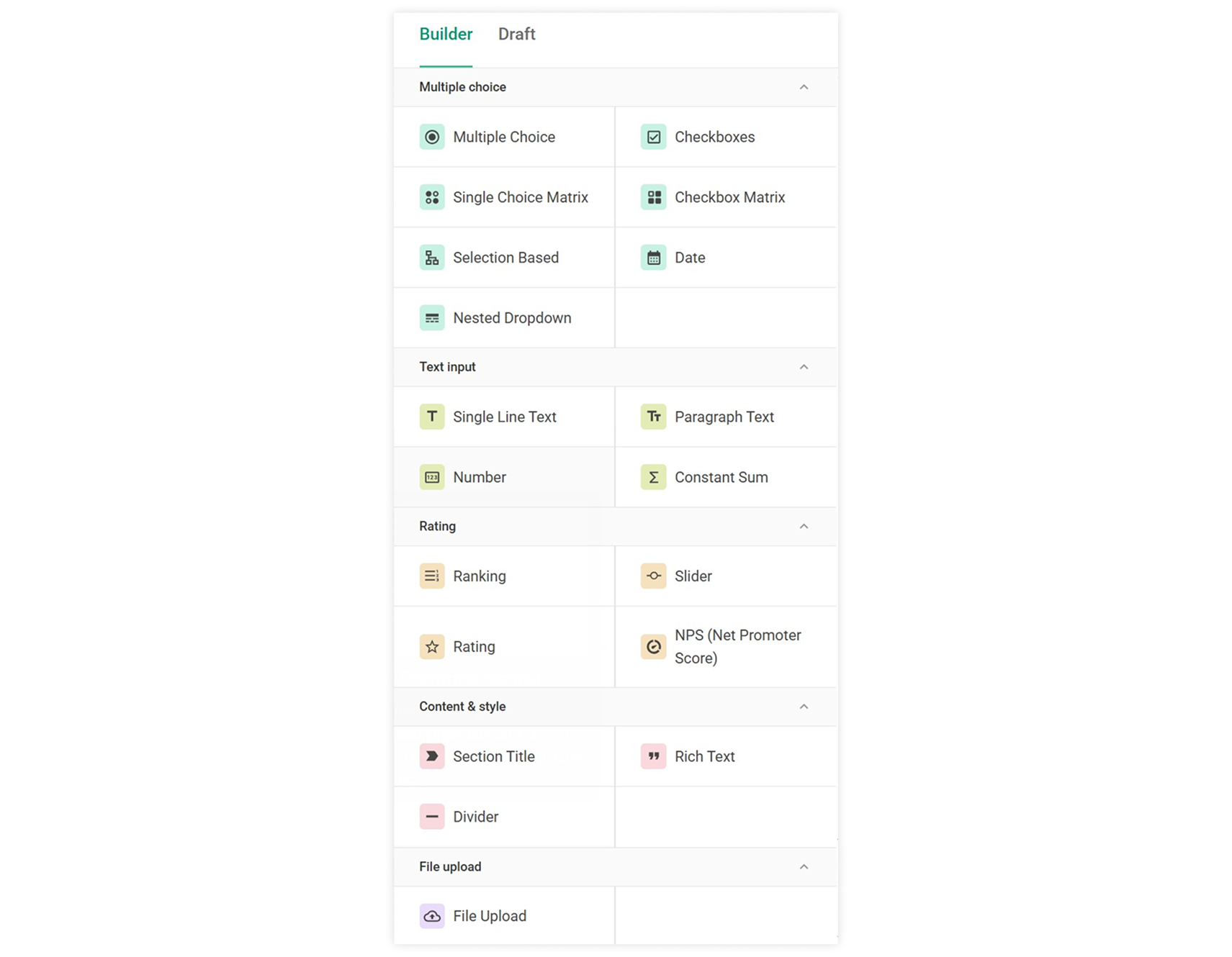 Question Types｜SurveyCake Help Center