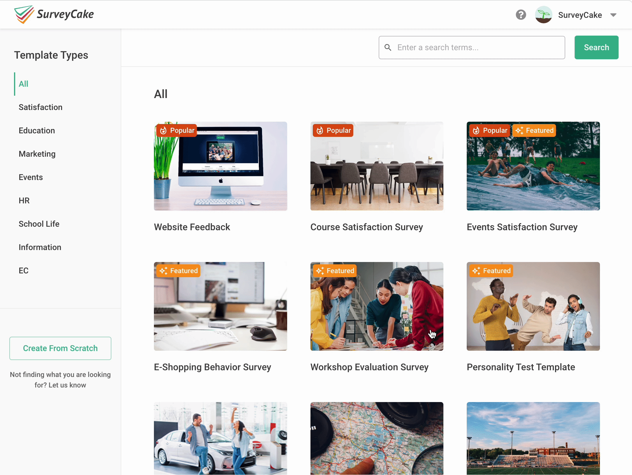 Survey Template｜SurveyCake Help Center