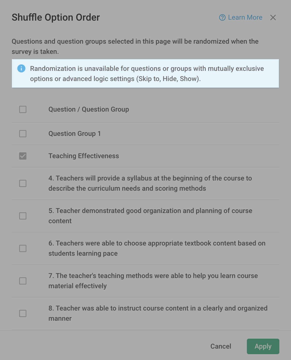 Randomization｜SurveyCake Help Center