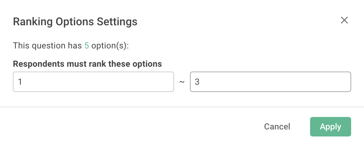 Ranking｜SurveyCake Help Center