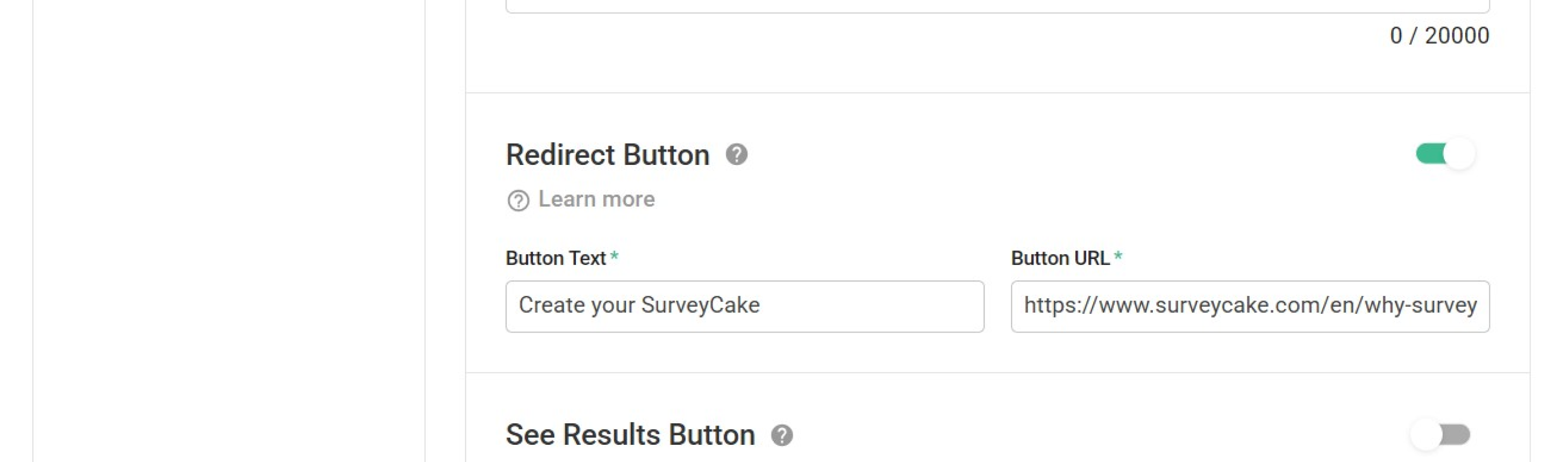 Redirect Button｜SurveyCake Help Center