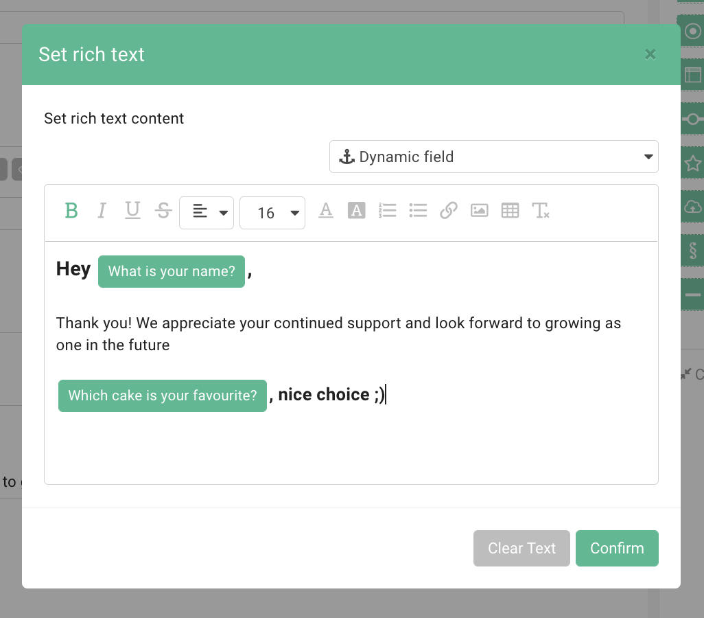 Dynamic Field｜SurveyCake Help Center