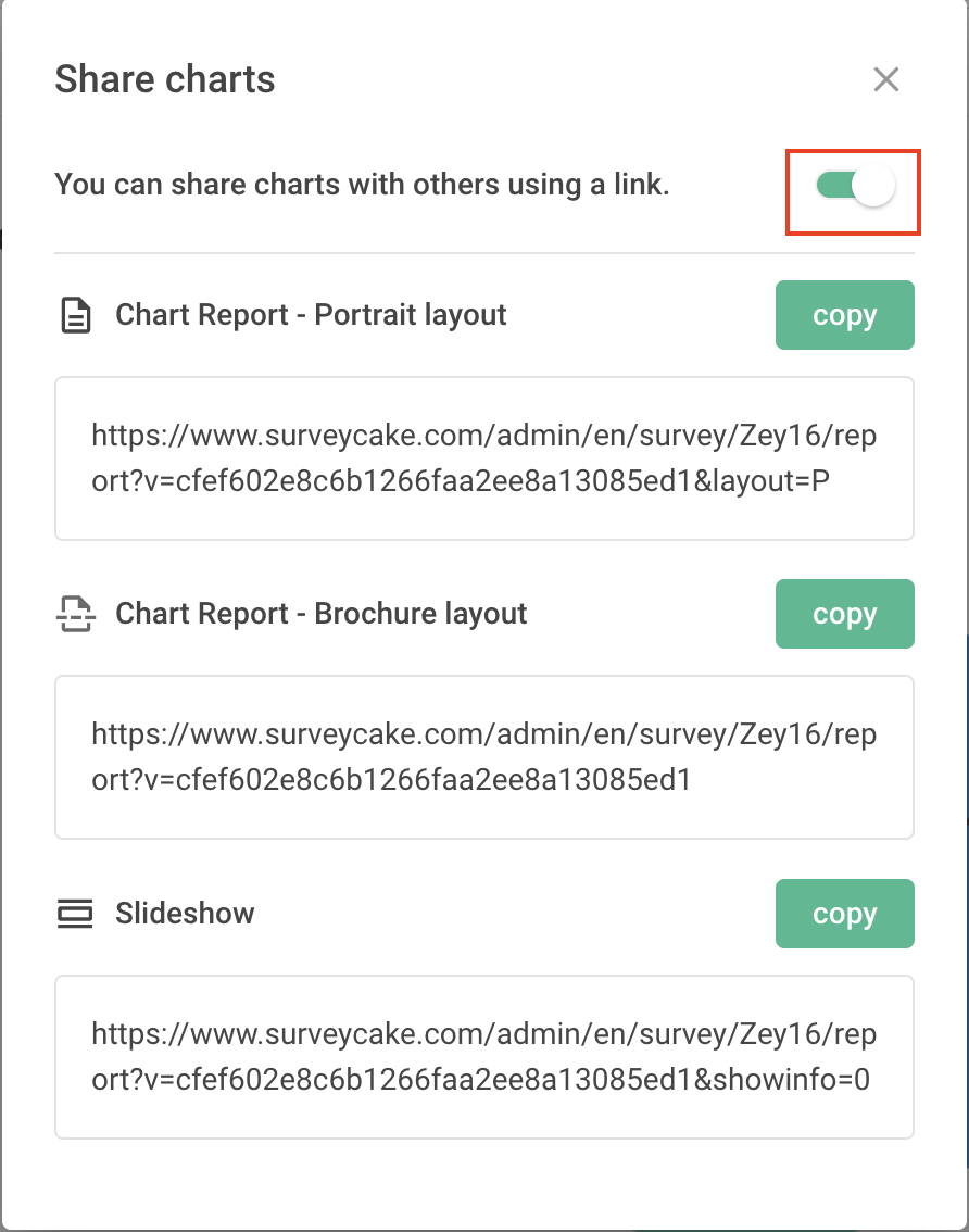 Share Charts｜SurveyCake Help Center