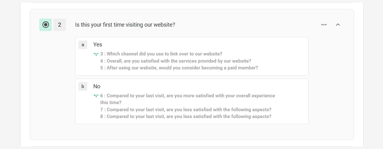 Conditional Branching｜SurveyCake Help Center