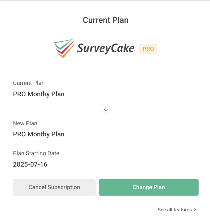 Subscription Plan｜SurveyCake Help Center
