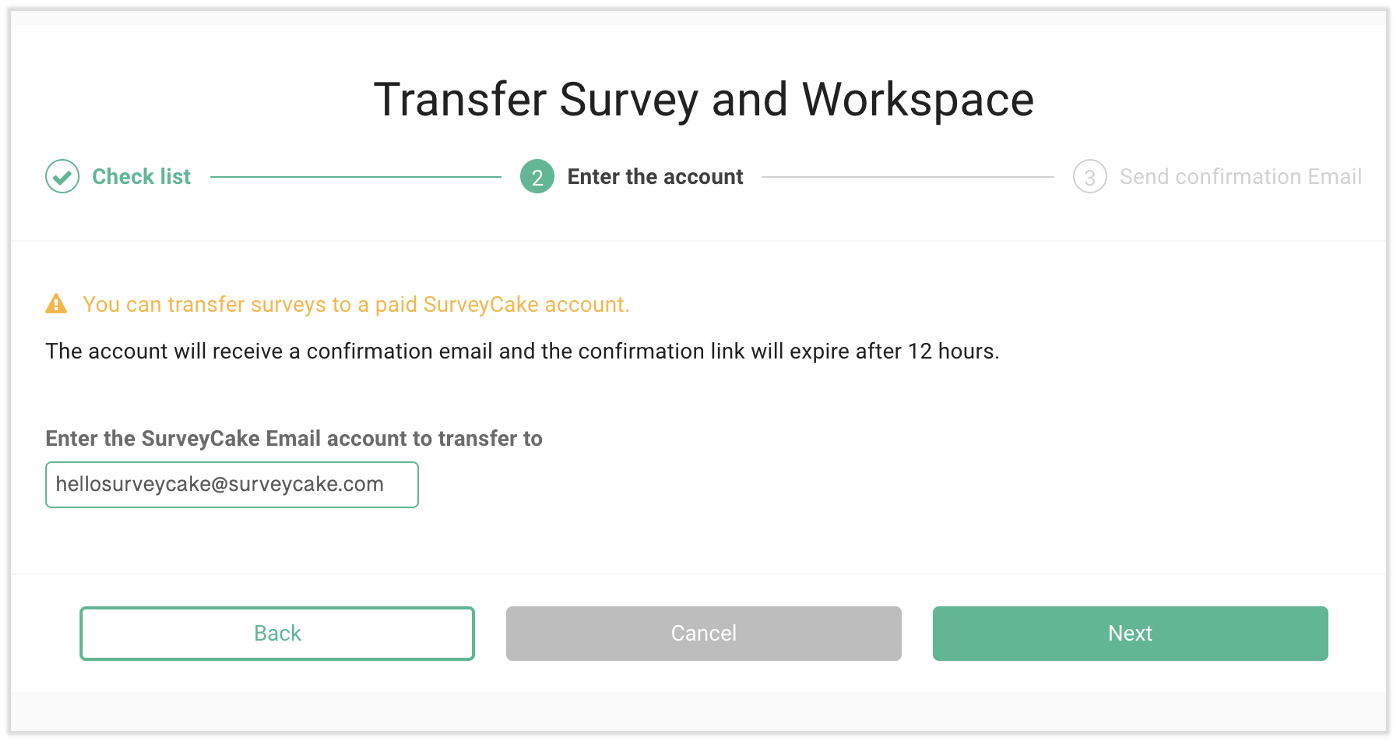 Transfer Survey and Workspace｜SurveyCake Help Center