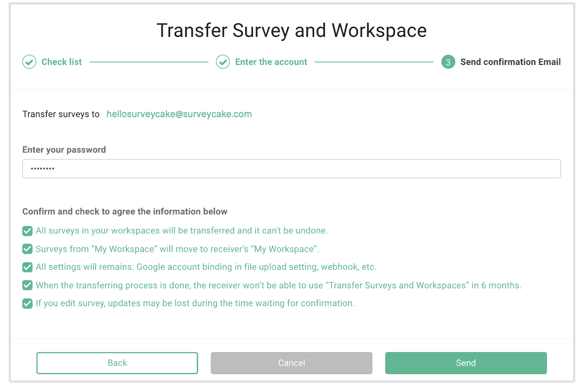 Transfer Survey and Workspace｜SurveyCake Help Center