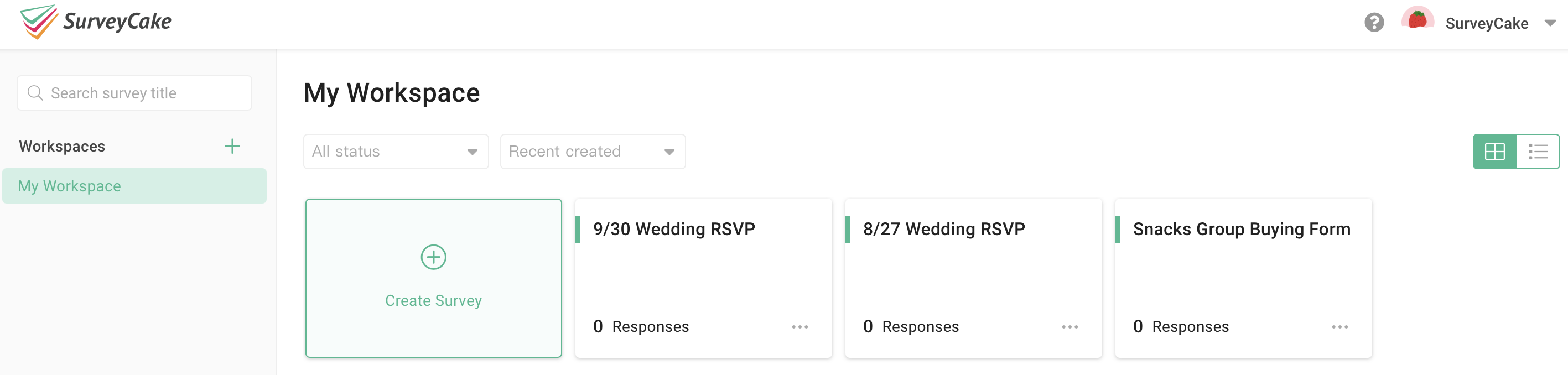 Workspace｜SurveyCake Help Center