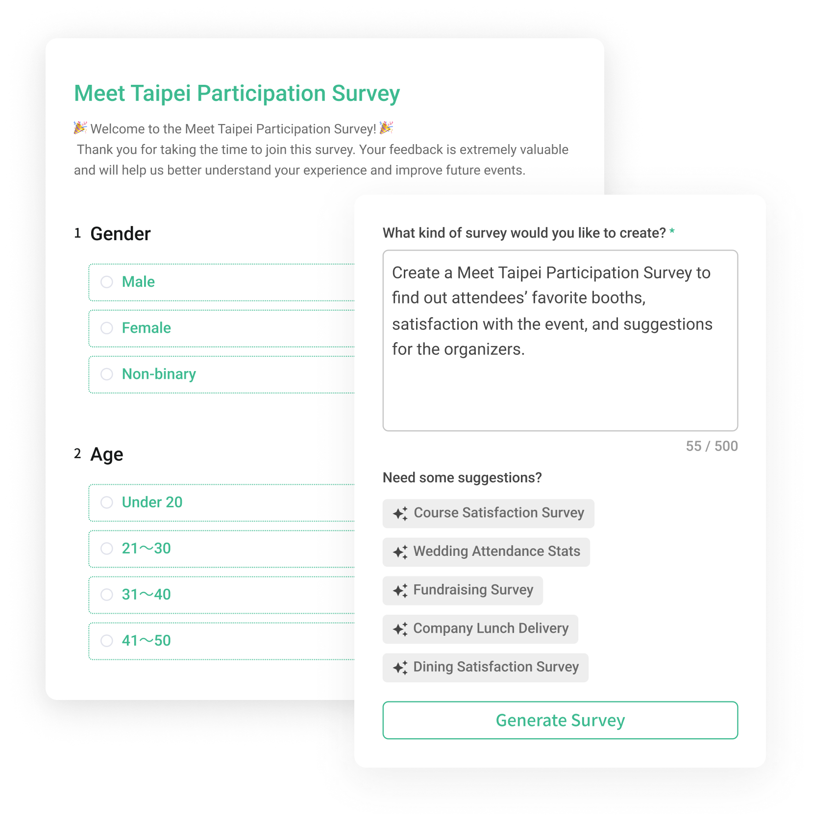 Create AI-Generated Survey | SurveyCake Solutions