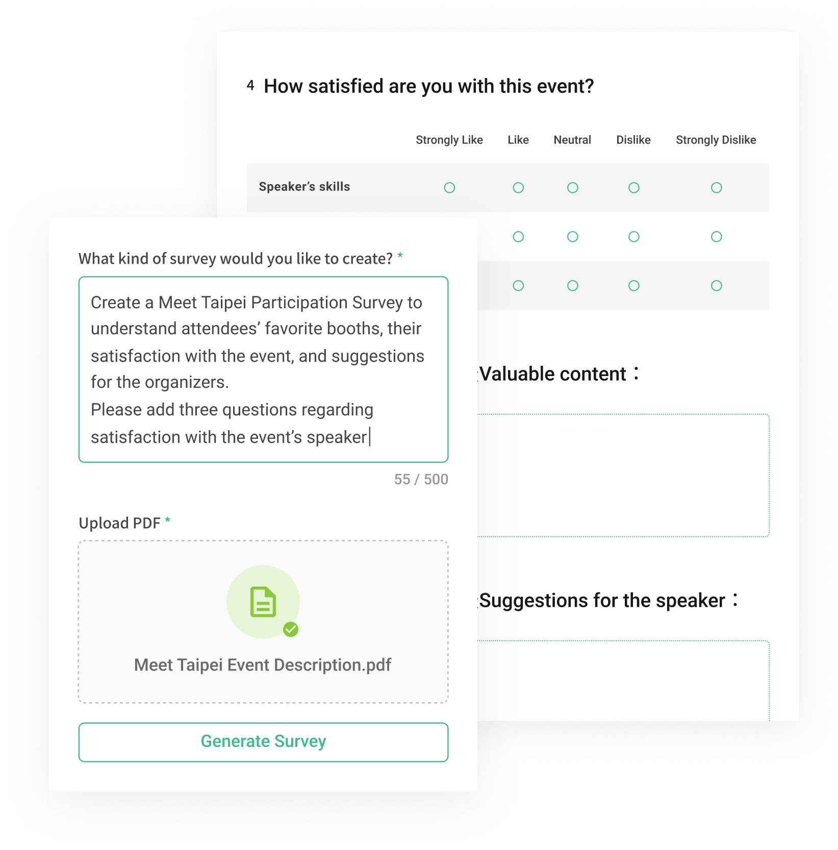 Create AI-Generated Survey | SurveyCake Solutions